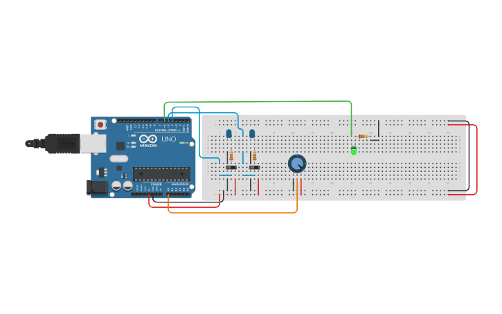 Circuit design ARDUINO CON TUTTE LE PORTE LOGICHE | Tinkercad