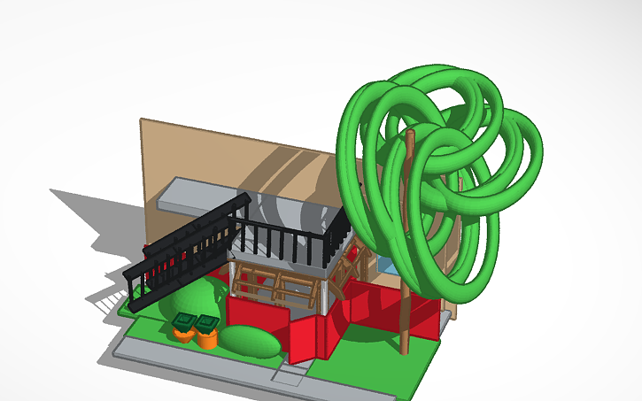3D design fancy Porch | Tinkercad