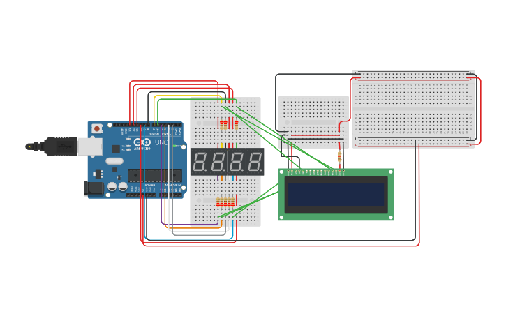 Circuit Design Stopwatch Lcd 7 Seg Tinkercad
