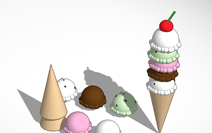 3D design Ice Cream!! - Tinkercad