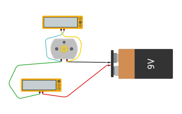 Circuit Design Mesure De La Tension Et De Lintensité Traversant Un Moteur Tinkercad