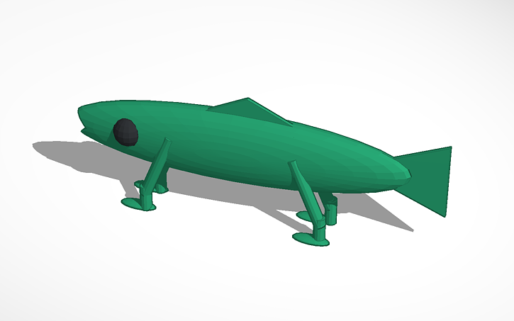 3D design Fish on legs | Tinkercad