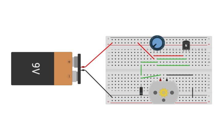 Circuit design Montaje de circuito - Tinkercad