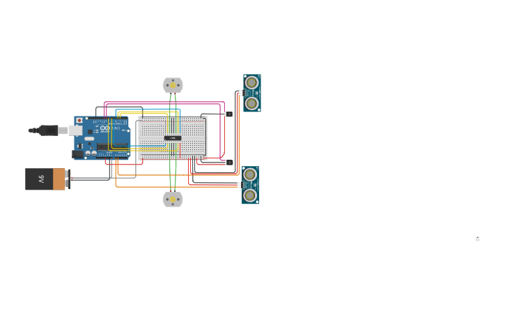 Circuit Design Robot Sumo 1 Cst Tinkercad