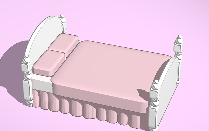 3D design Poster bed - Tinkercad
