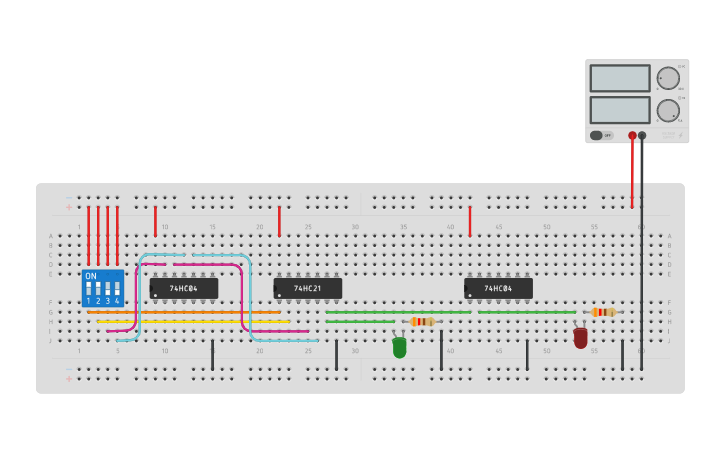 Circuit design Puertas lógicas | Tinkercad