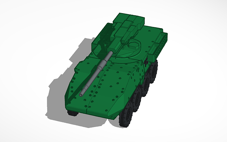 3D design General Dynamics Stryker M1128 MGS - Tinkercad