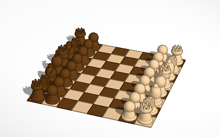 3D design Chess Set - Tinkercad