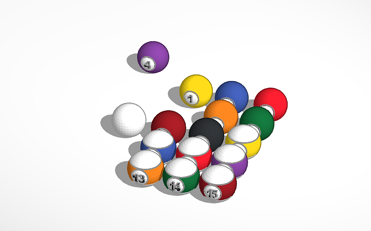 3D design Bolas de billar difer | Tinkercad
