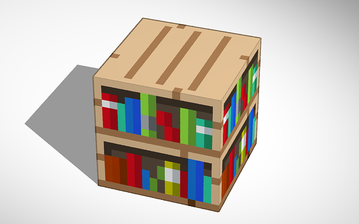 3D design Bookshelf minecraft | Tinkercad