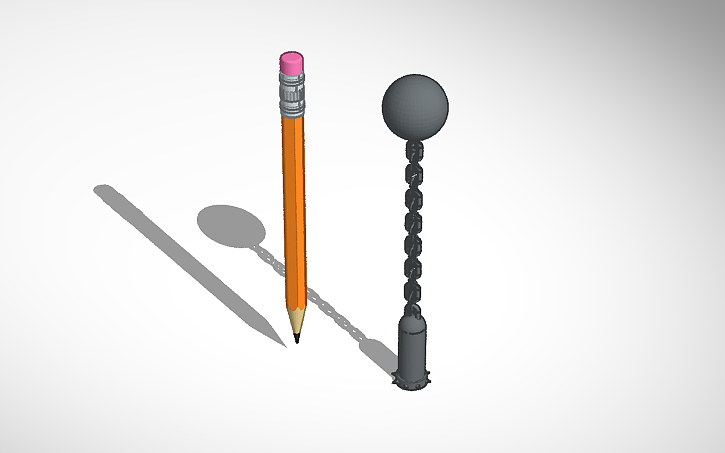 3D design #adskPencilChallenge Ball and chain | Tinkercad