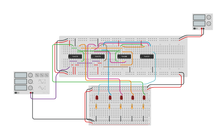 Circuit Design Synchronous “down” Counter Of 4 Bits Tinkercad