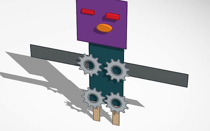 3D design 2d робот - Tinkercad