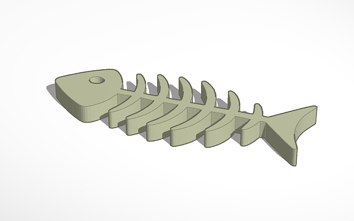 3D design Fish Bone | Tinkercad