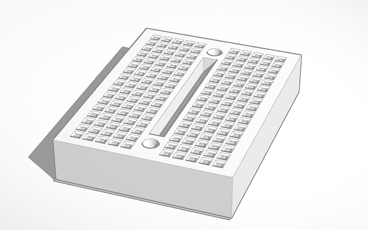 3D design Protoboard White - Tinkercad