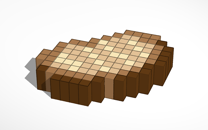 3D design cooked Minecraft porkchop | Tinkercad
