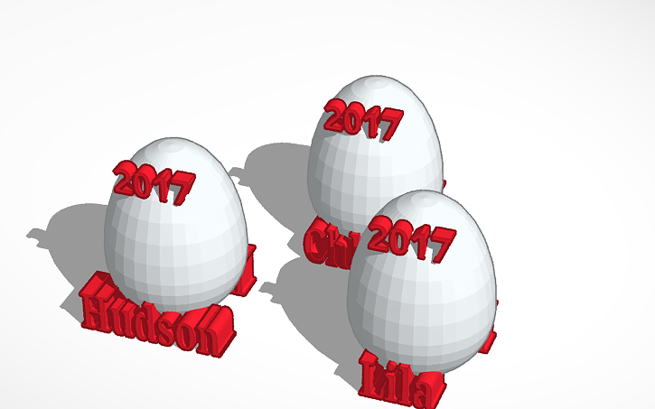3D design easter egg 2017 - Tinkercad