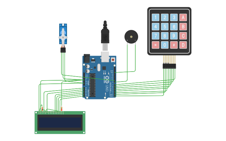 Circuit design ''Fingerprint'' Door - Tinkercad