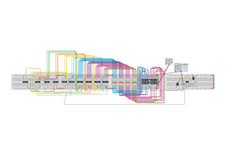 Circuit design relógio digital | Tinkercad