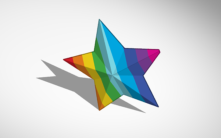 3D design 3D rainbow gradient. Star made by evah - Tinkercad
