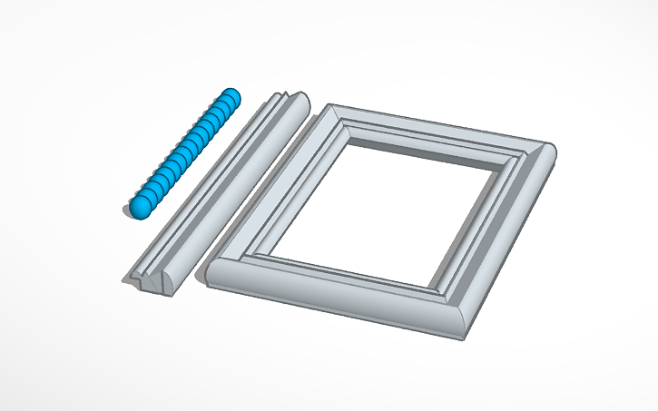 3D design mini picture frame - Tinkercad