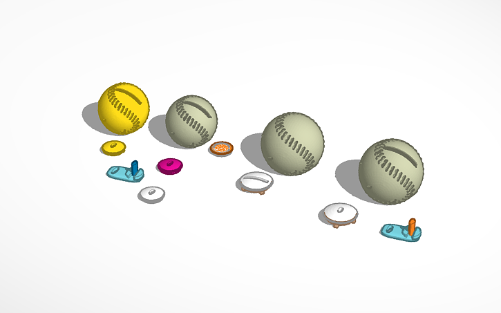 3D design Baseball Bank-v4 | Tinkercad