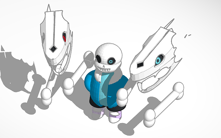 3D design Undertall sans - Tinkercad
