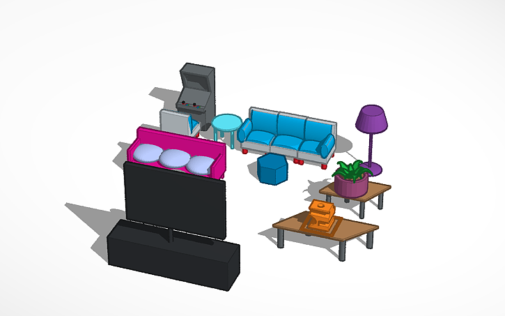 3D design Living room - Tinkercad