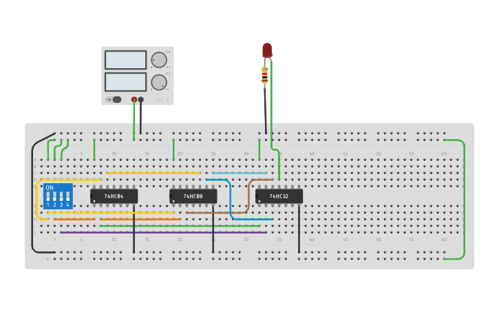 Circuit Design Realization Of Function Using Basic Gates Tinkercad
