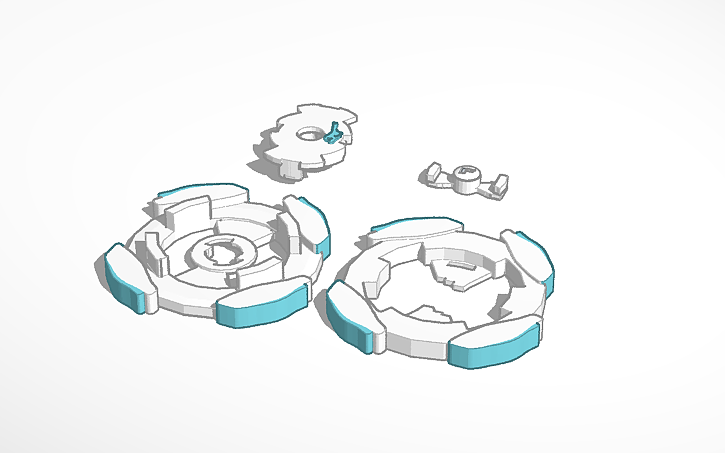 3D design Frozen Fenrir beyblade evolution sparking - Tinkercad