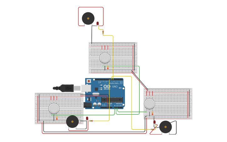Circuit design Copy of gas sensor value analog read - Tinkercad