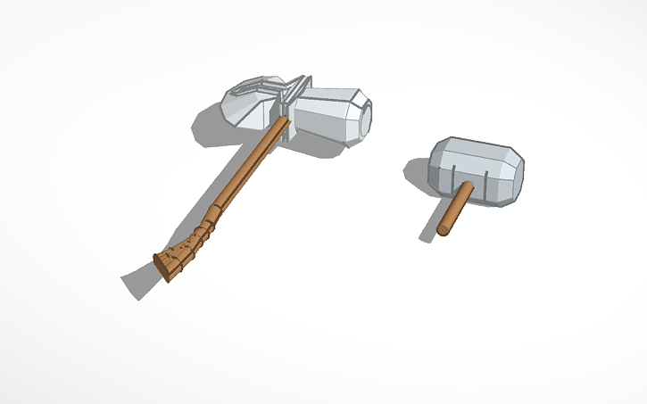 3D design Stormbreaker and Mjolnir | Tinkercad