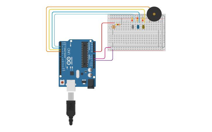 Circuit design LDR Sensor - Tinkercad Circuit design LDR Sensor - Tinkercad