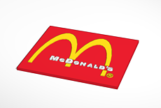 3D design McDonald's logo | Tinkercad
