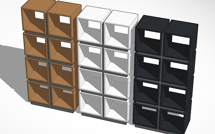 3D design Monarch Art Deco 8-Shelf Bookcase - Tinkercad