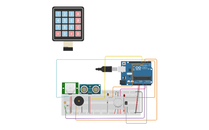Circuit design ComEng 12 - Arduino Security System | Tinkercad
