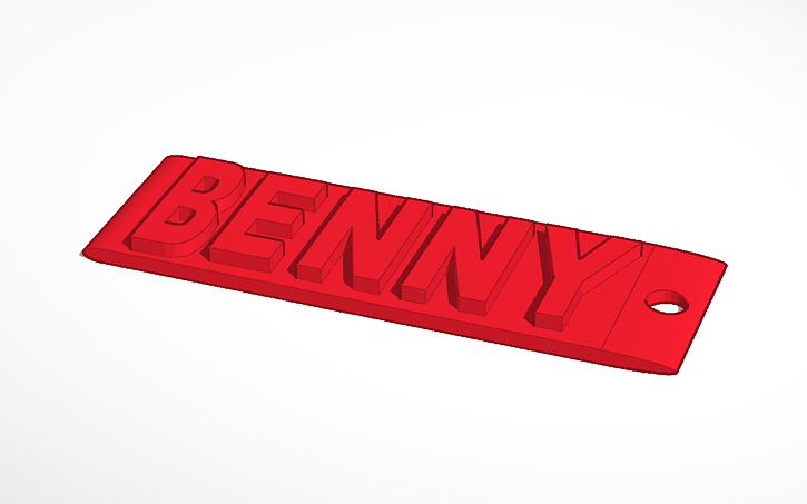 3D design benny tag | Tinkercad