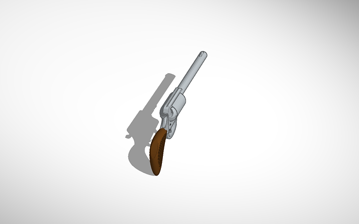 3D design Full Size Revolver - Tinkercad