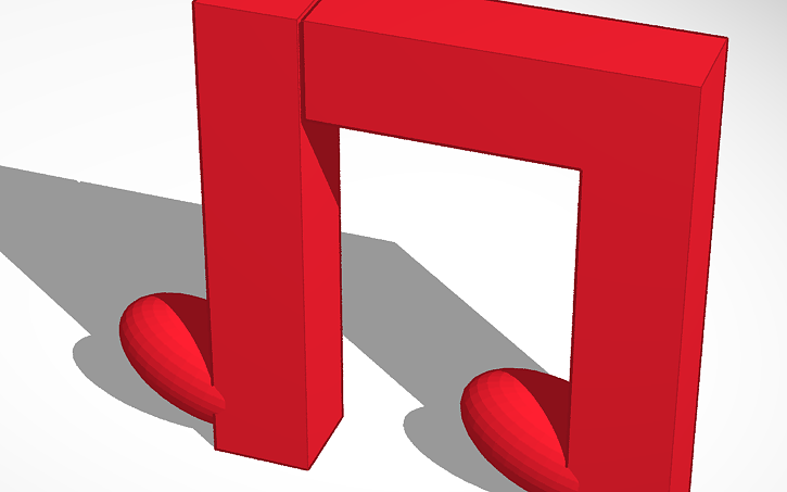 3D design Music note | Tinkercad