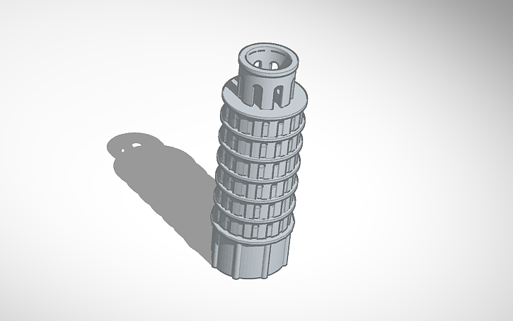3D design Leaning Tower Of Piza - Tinkercad