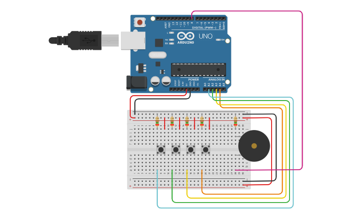 Circuit design Sound player - Tinkercad