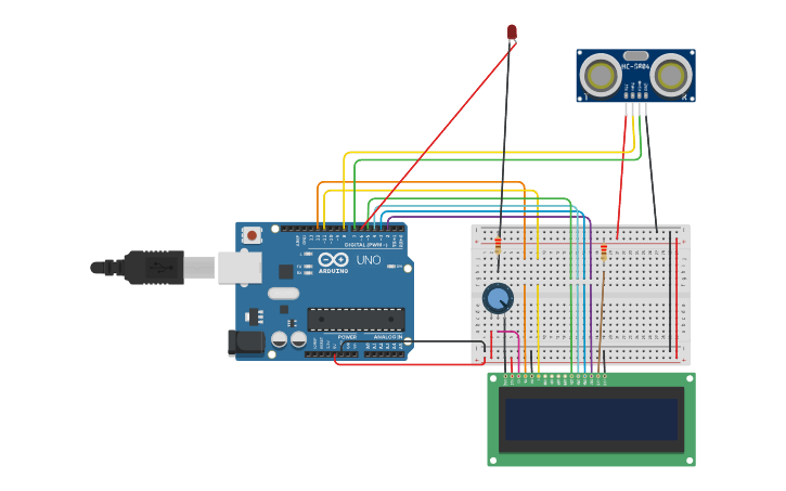 Circuit design Copy of Smart Waste Management Embedded System - Tinkercad
