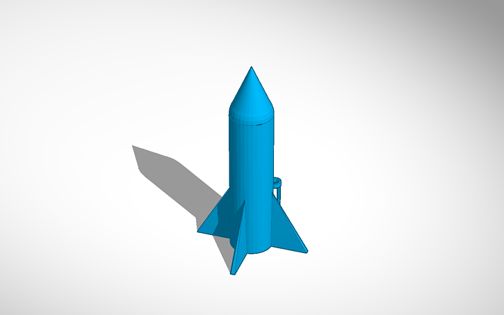 3d Design Working Model Rocket Tinkercad 