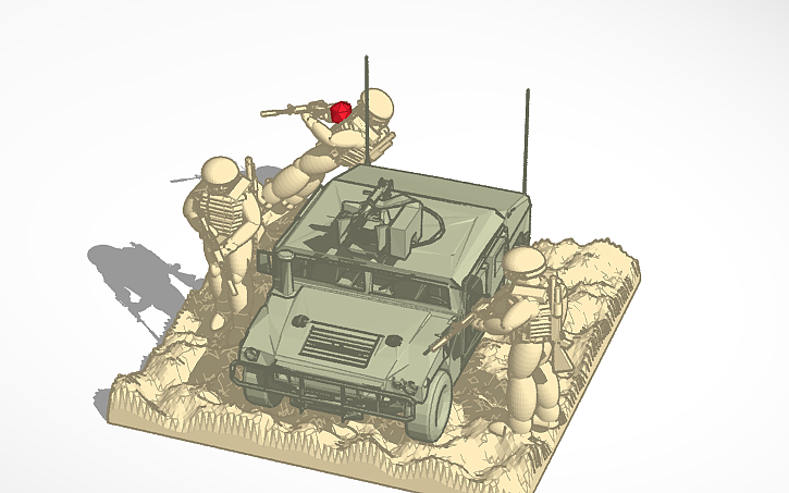 3D design Mighty humvee - Tinkercad