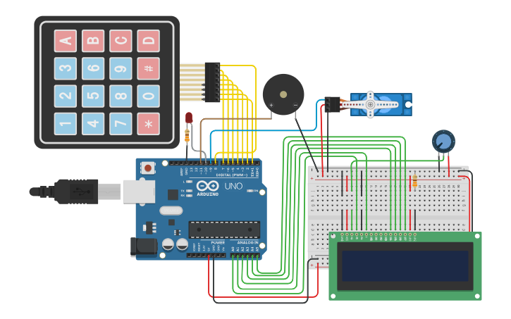Circuit Design A Smart Door Lock Tinkercad