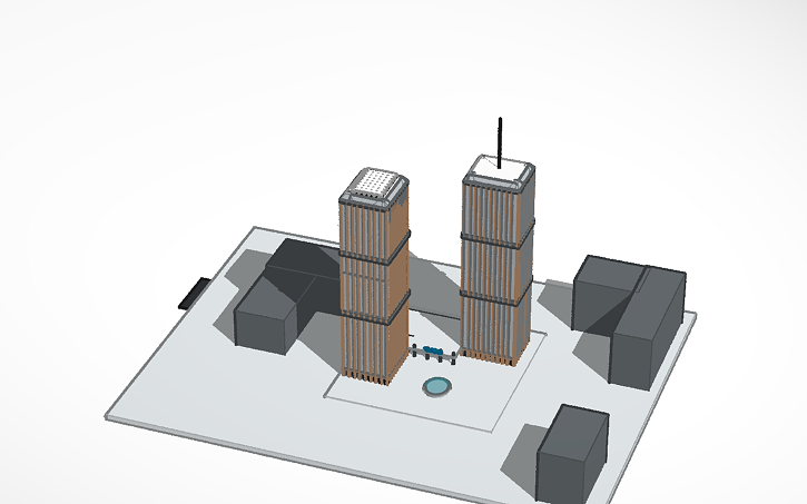 3D design world trade center - Tinkercad