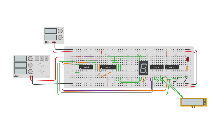 Circuit design Contador - Tinkercad