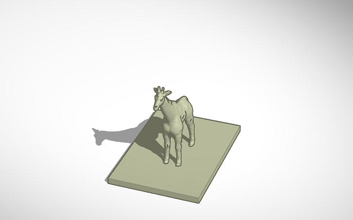 3D design giraffe - Tinkercad