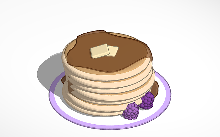 3D design Berry pancakes - Tinkercad