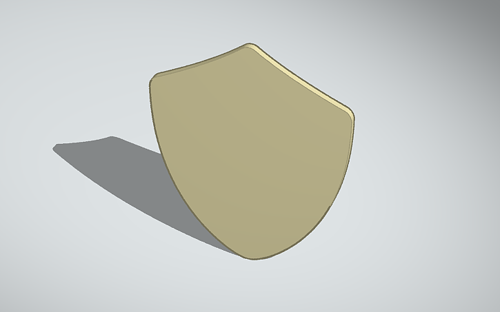 3D design Sheild for Family Crest - Tinkercad
